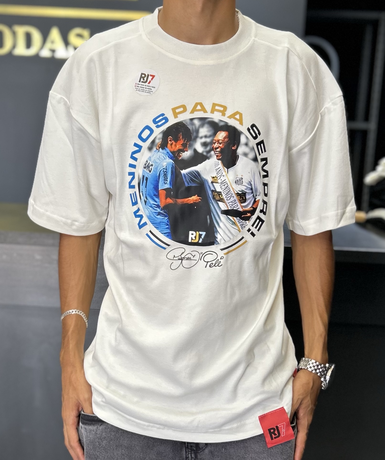 Camiseta oversized RJ7 meninos para sempre off white – AL Modas